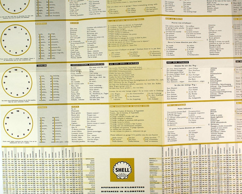 Shell Edition France Internationale Map Vintage 1962 | Etsy