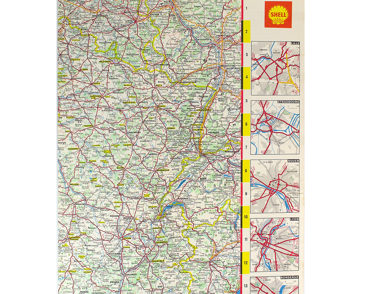 Shell Edition France Internationale Map Vintage 1962 | Etsy
