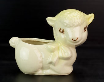 Vintage Napco Lamb Napcoware Lamb Ceramic Planter 7057 White - Etsy