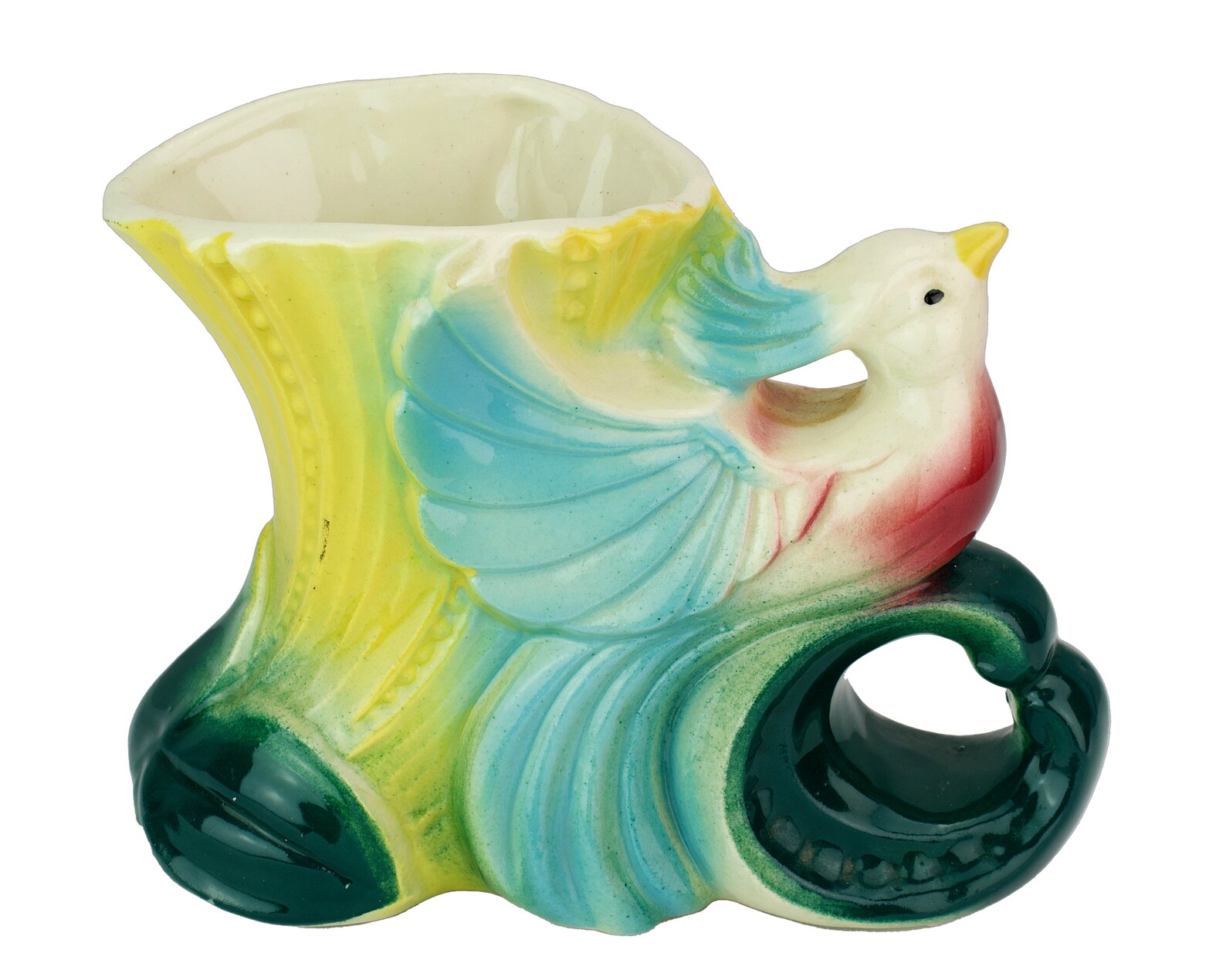 Vintage Bird Cockatoo Ceramic Colorful Vase Farmhouse Country - Etsy