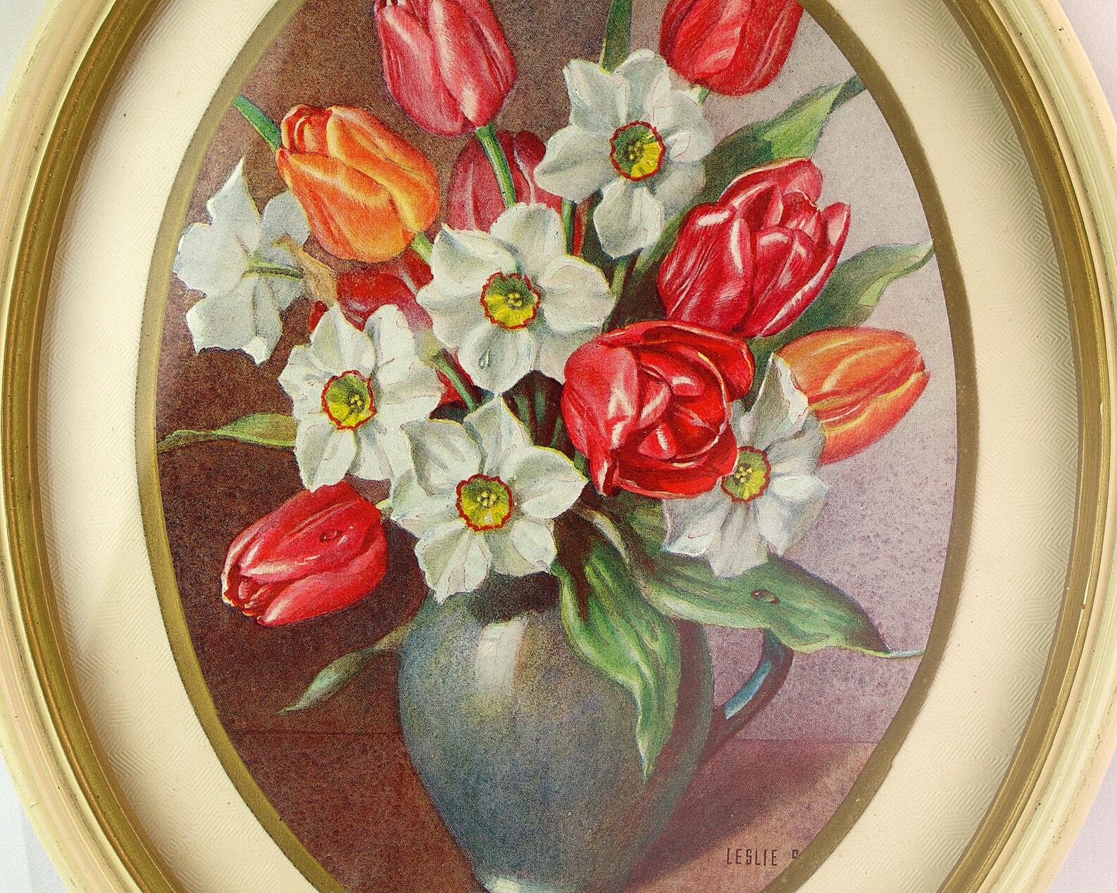 Vintage Art Print Flowers Floral Tulips Leslie S. G. Harris - Etsy