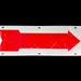 Vintage Red Arrow Metal Double Sided Sign Industrial Rusty Chippy - Etsy