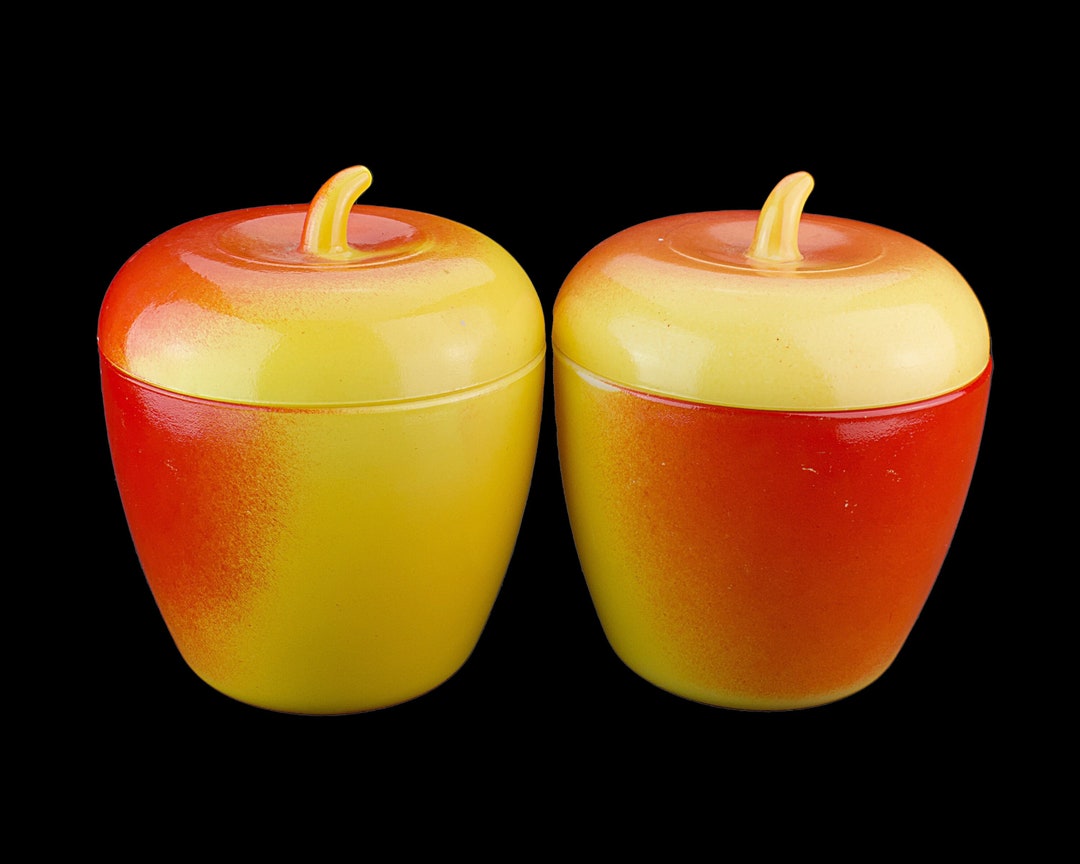 Vintage Apple Glass Jar 2 Hazel Atlas - Etsy