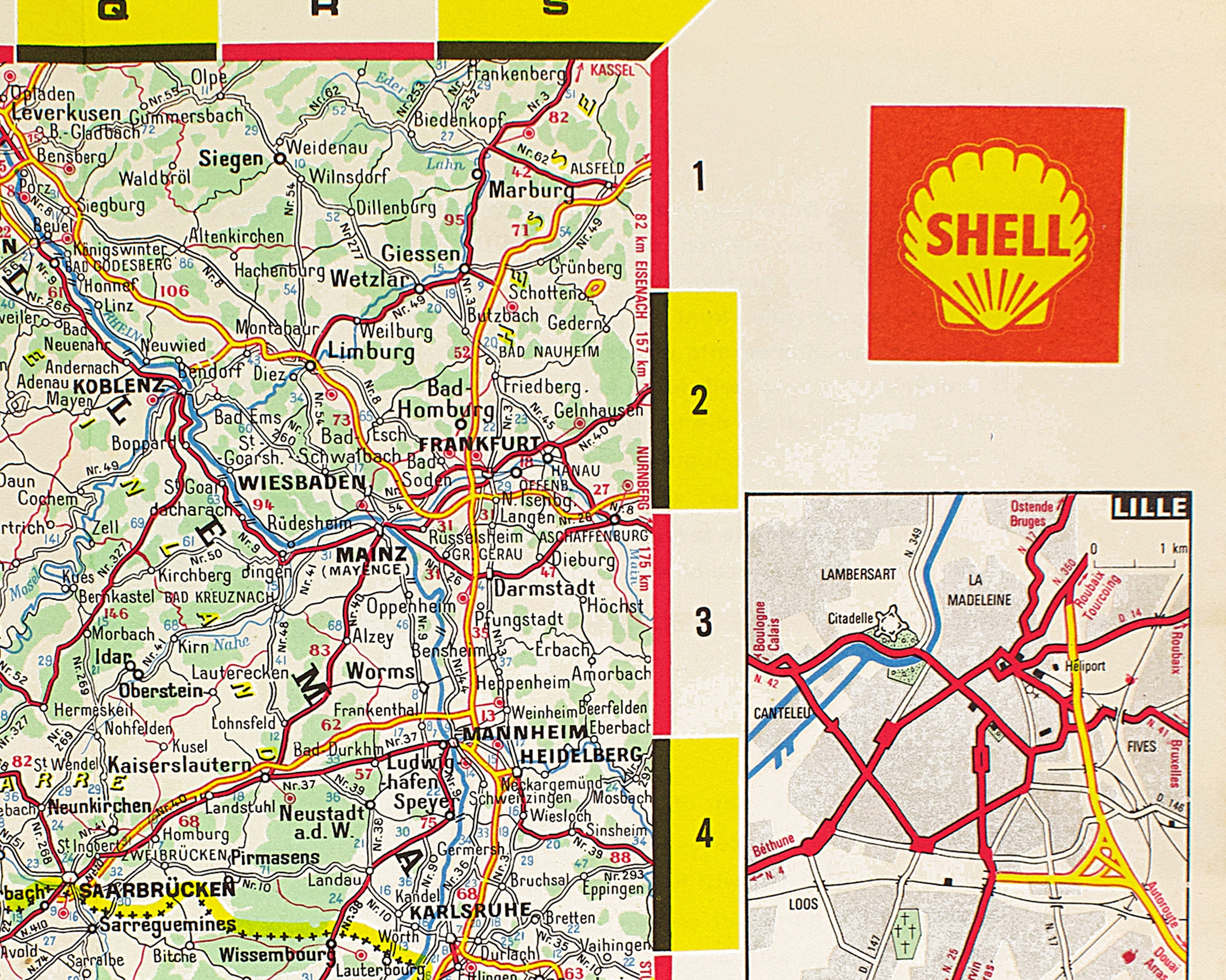 Shell Edition France Internationale Map Vintage 1962 | Etsy