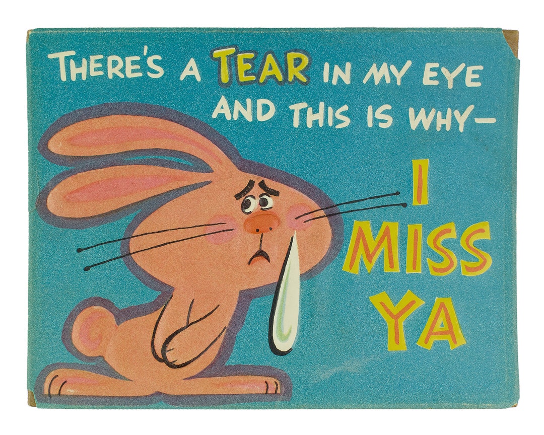 Vintage Smile-a-card Novelty Postcard I Miss Ya Goldfarb Novelty NY ...