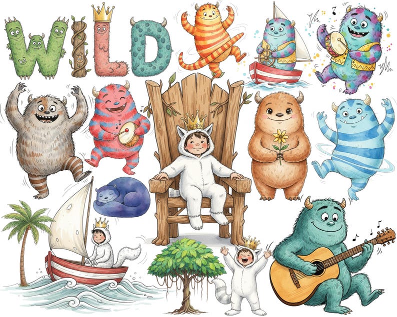 100+ Where the Wild Things Are PNG Bundle, Wild Things Birthday Cake ...
