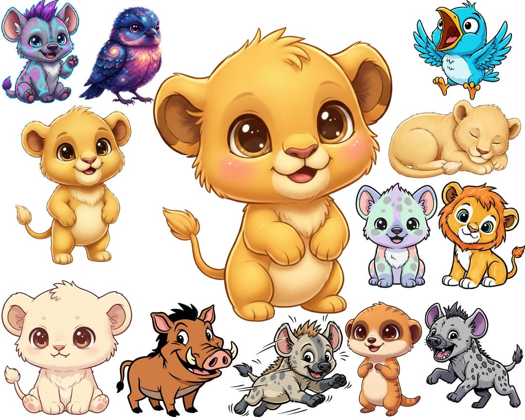 Baby Simba PNG, Hakuna Matata Cliparts, Watercolor Safari Clipart, Lion ...