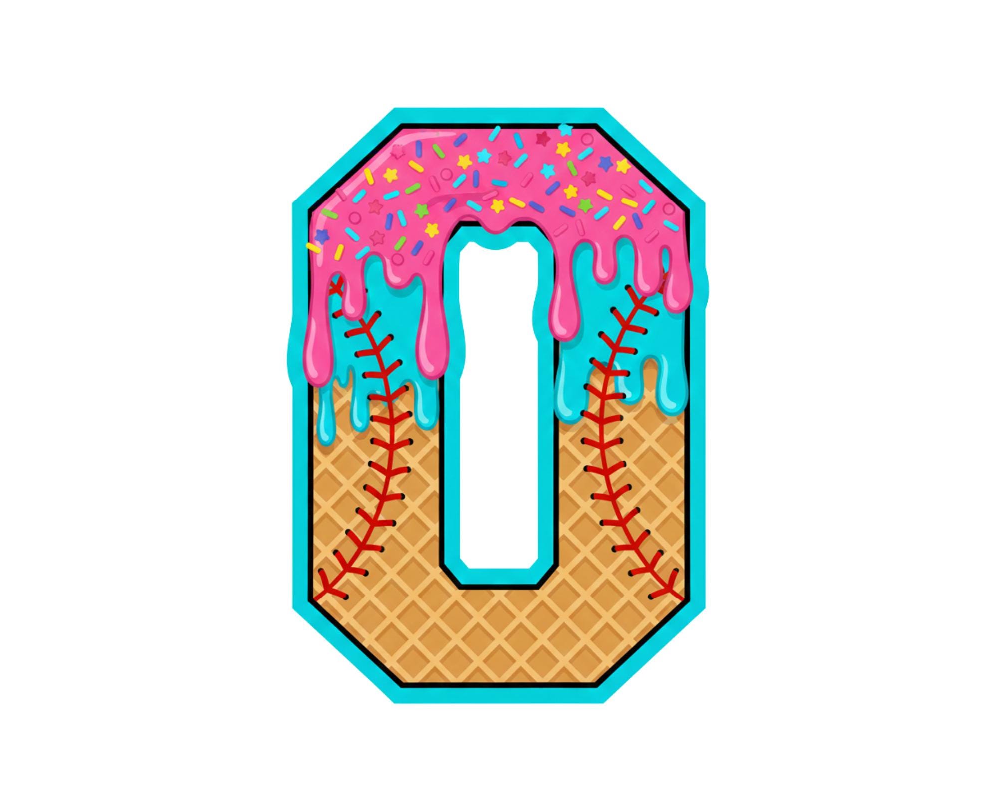 Drip Ice Cream Alphabet PNG, Waffle Cone Letters, Colorful Dripping ...