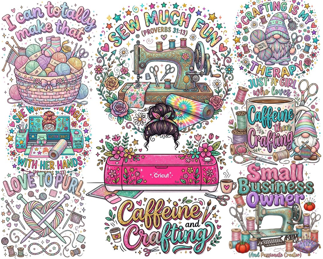 Crafting Png Crafting Svg Crafting Png Bundle Sublimination Free ...