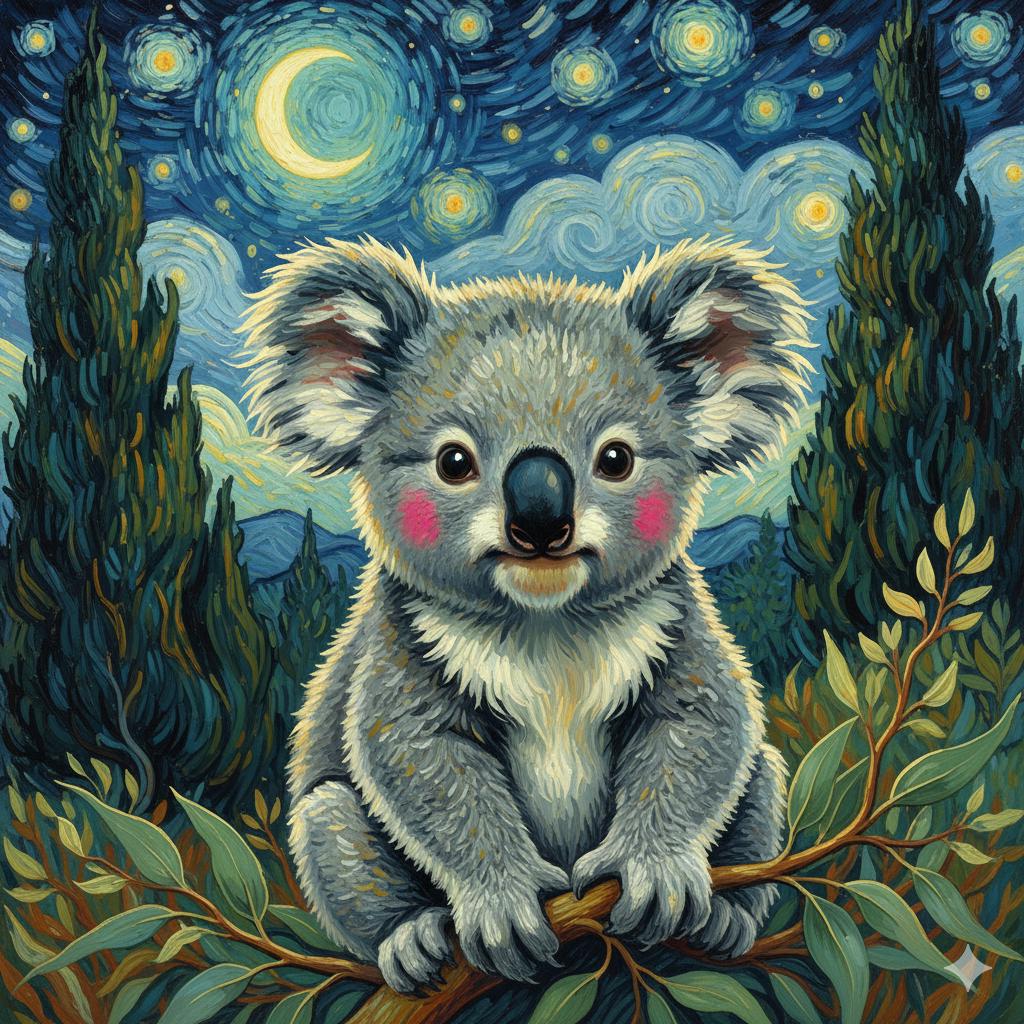 Vincent Van Gogh–style Baby Animal Prints | Nursery Wall Art ...