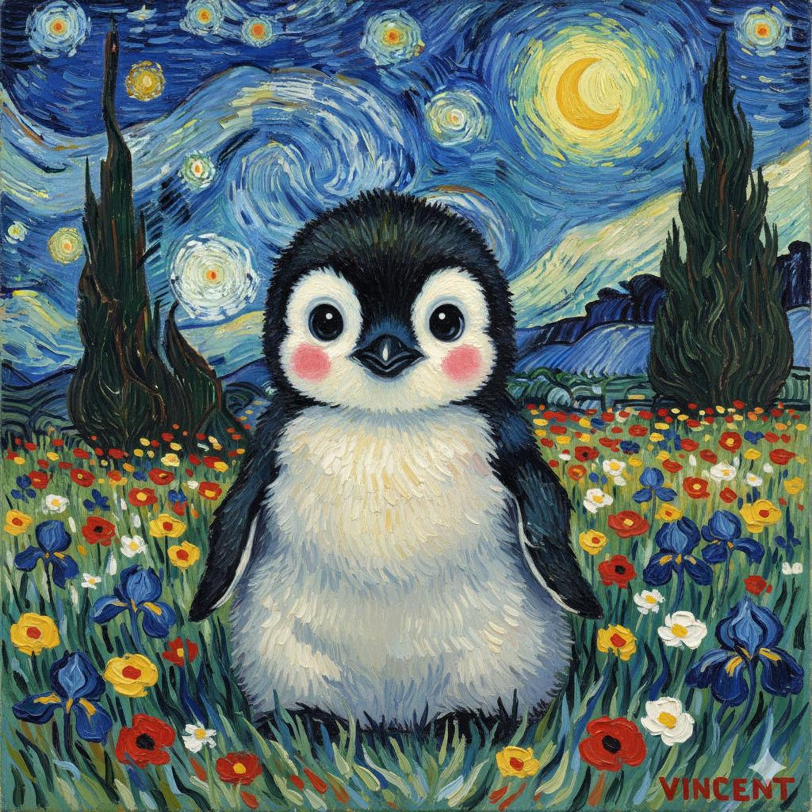 Vincent Van Gogh–style Baby Animal Prints | Nursery Wall Art ...