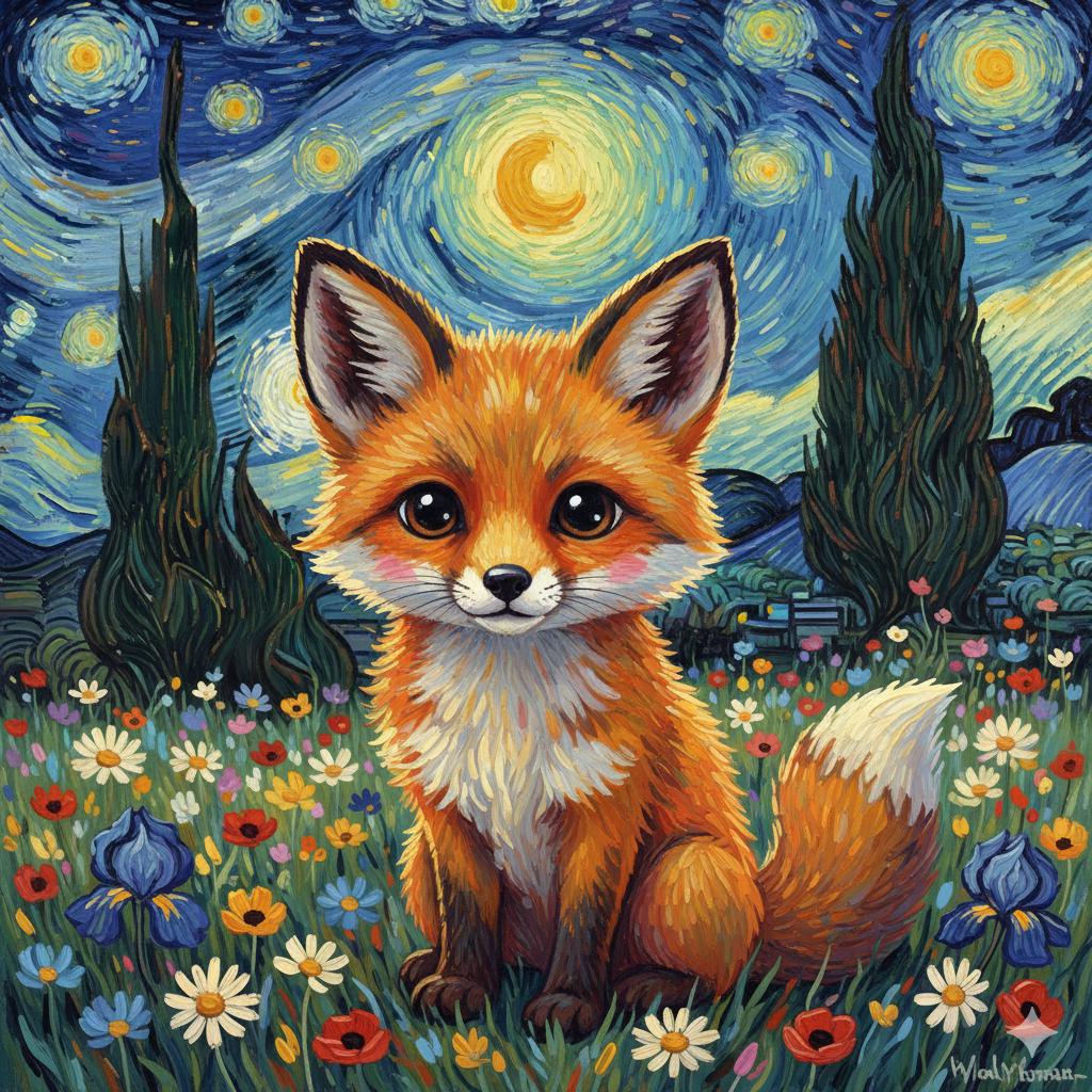 Vincent Van Gogh–style Baby Animal Prints | Nursery Wall Art ...