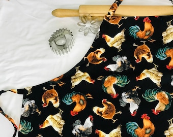 Farmhouse Apron: Chicken Coop Rules, Daily Eggs - Red, White, Black ...