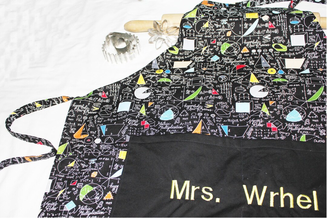 Personalized Algebra Math Teacher Adult Apron - Made to Order - Etsy