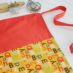 Abc's Teacher Adult Apron - Dark Orange Background - Ready to Ship - Etsy