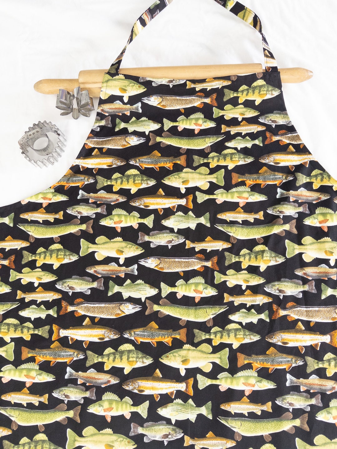 Plus Size Freshwater Fish Apron - Ready to Ship - Etsy