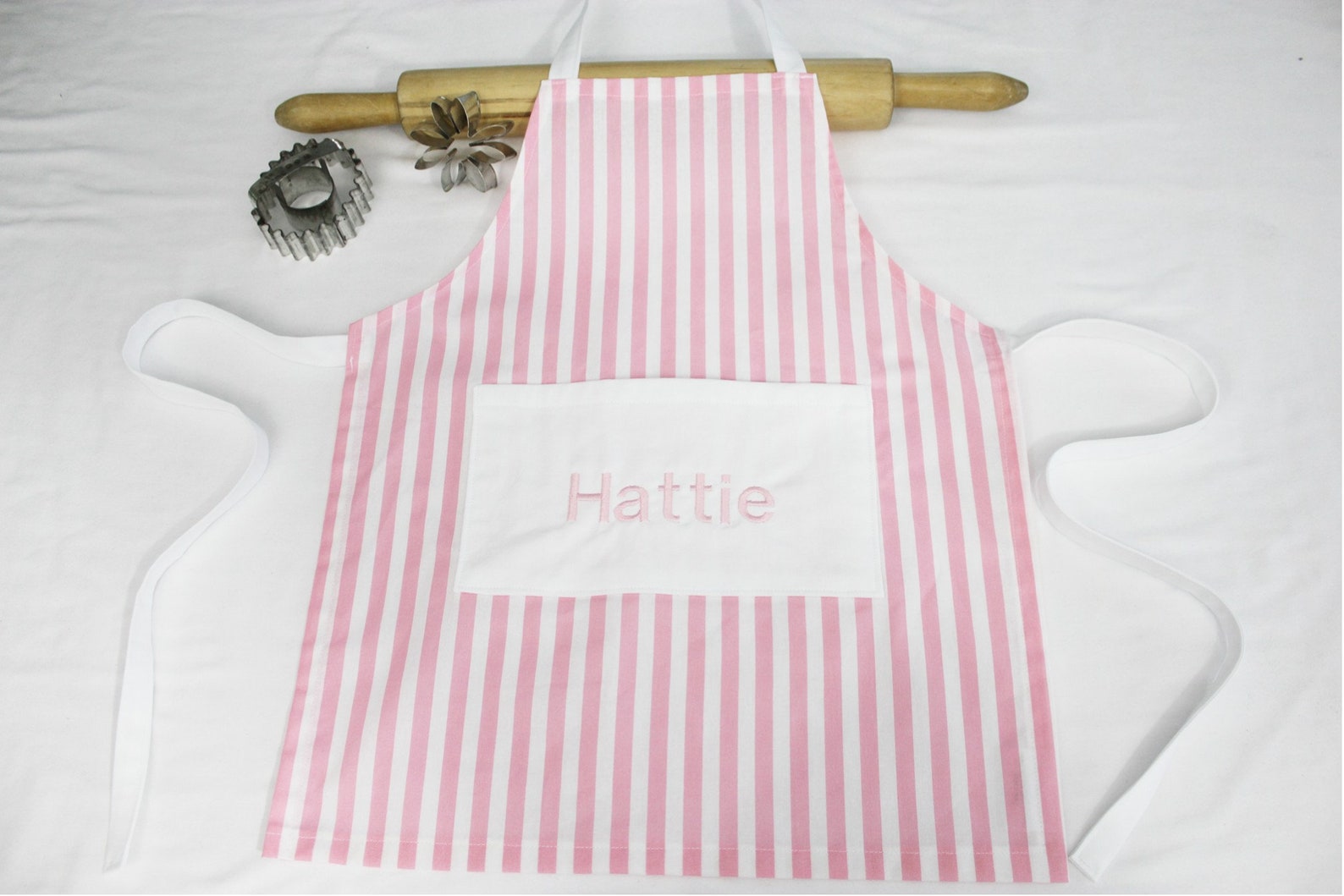 Personalized Pink and White Stripe Child Apron Made to Order - Etsy