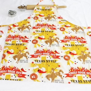 Texas BBQ Chili Cookoff Adult Apron - Ready to Ship - Etsy