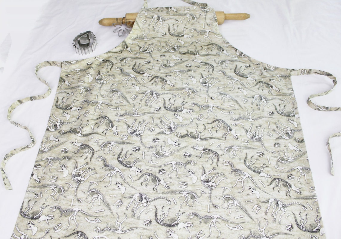 Dinosaur Fossils Adult Apron Tan Ready to Ship | Etsy