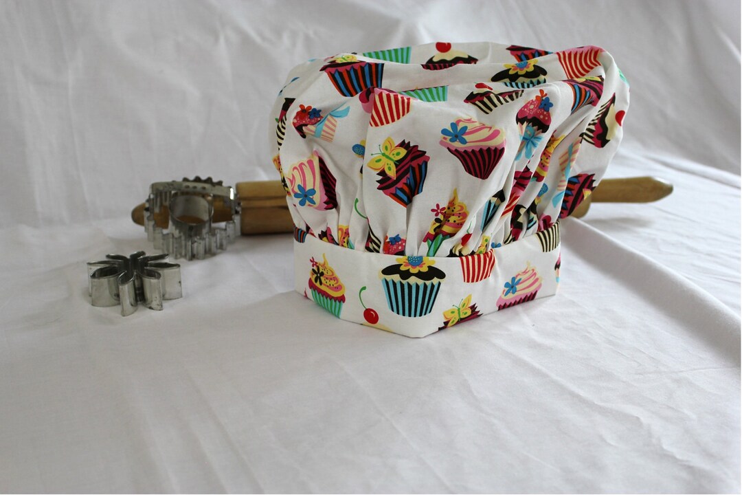 Child Chef Hat - Retro White Cupcake - Adjustable - Ready to Ship - Etsy