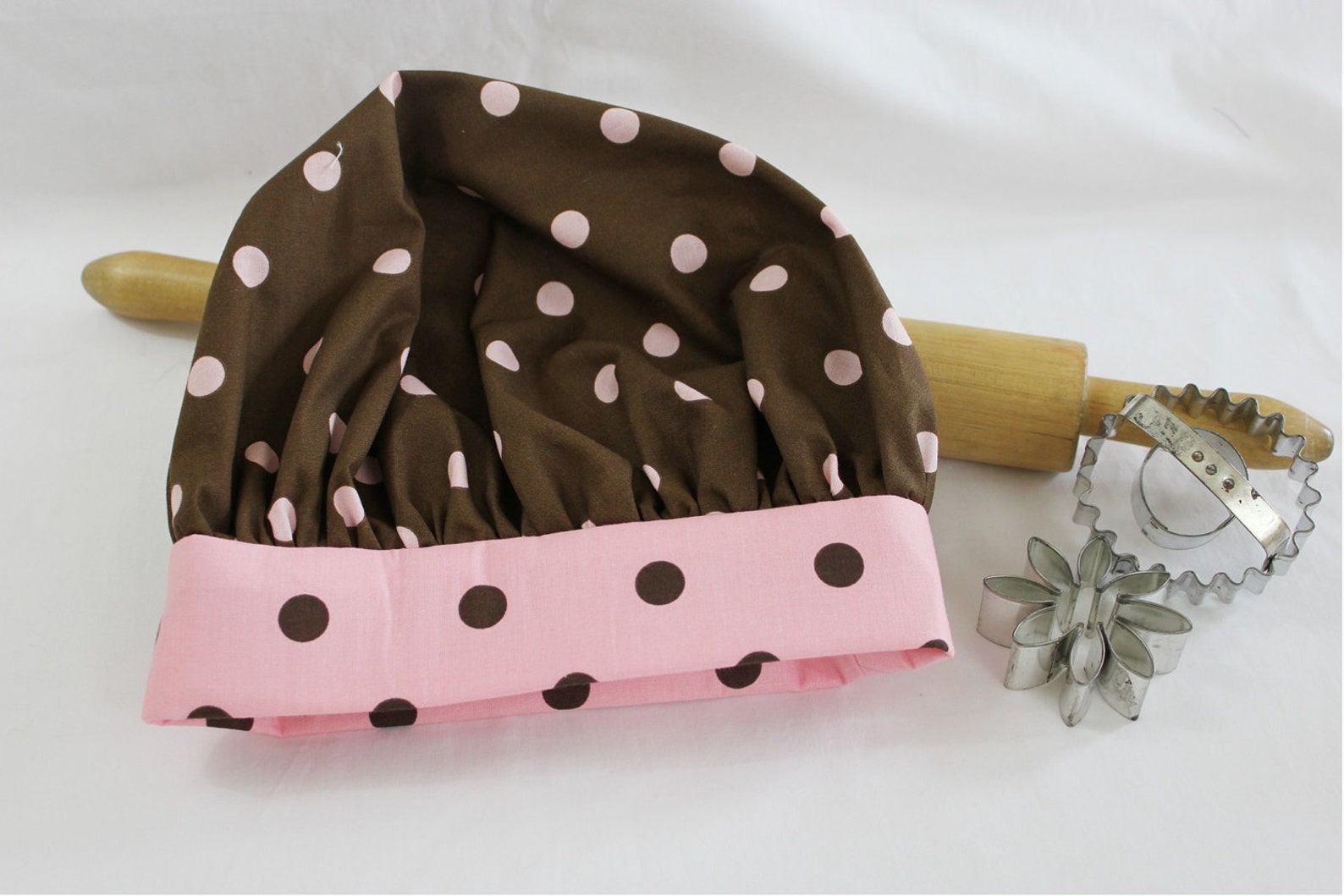 Brown N Pink Dot Child Chef Hat Adjustable Ready to Ship - Etsy