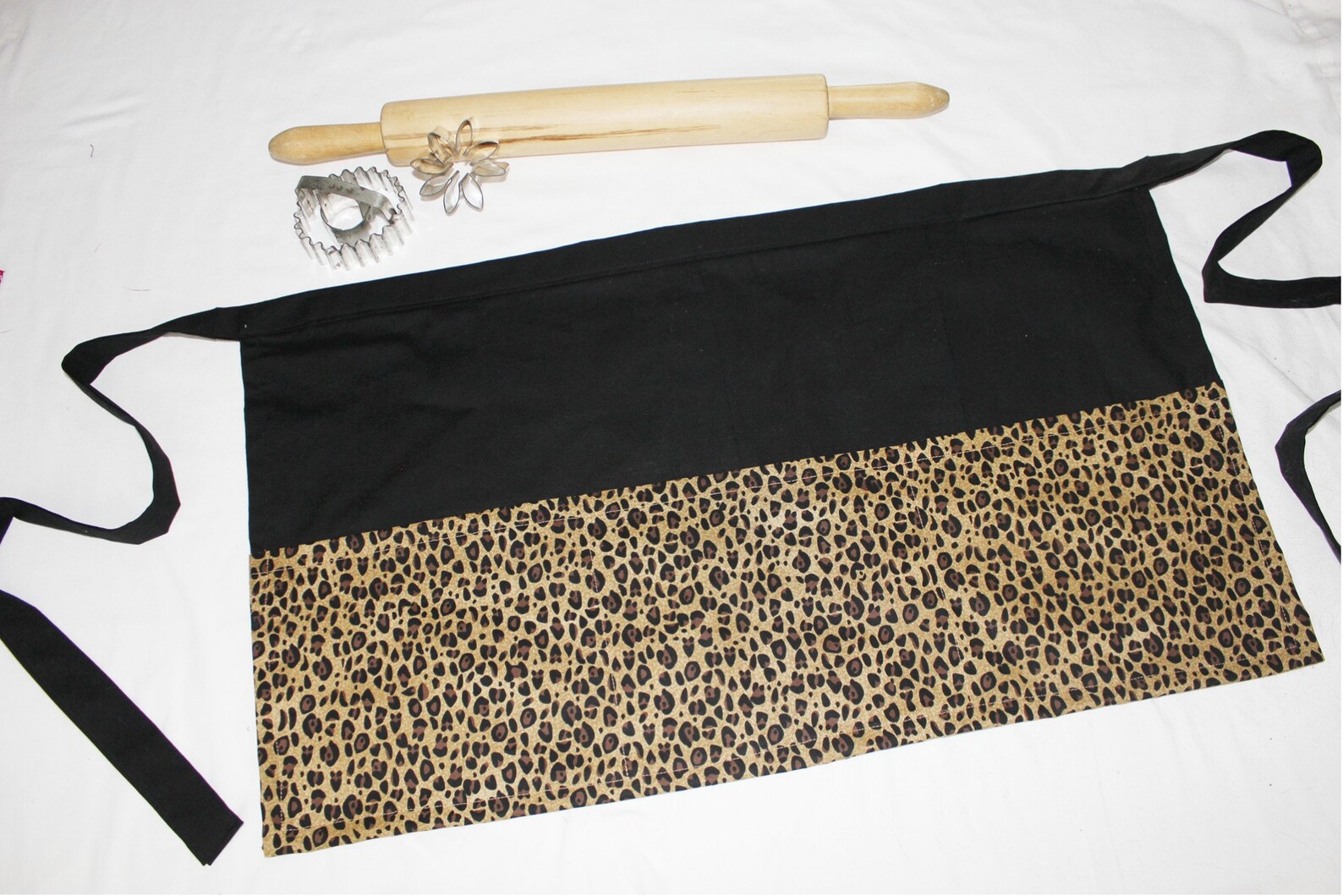 Cheetah and Black Adult Apron Ready to Ship | Etsy