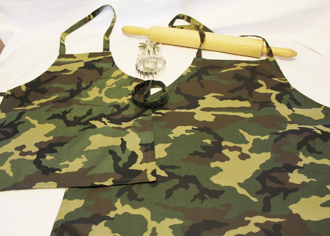 Adult and Child Apron Set - Camouflage - Ready to Ship - Etsy