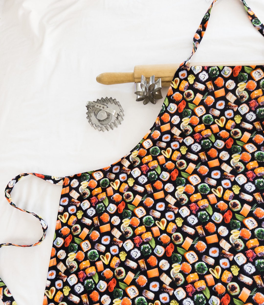 Sushi on Black Adult Apron - Ready to Ship - Etsy