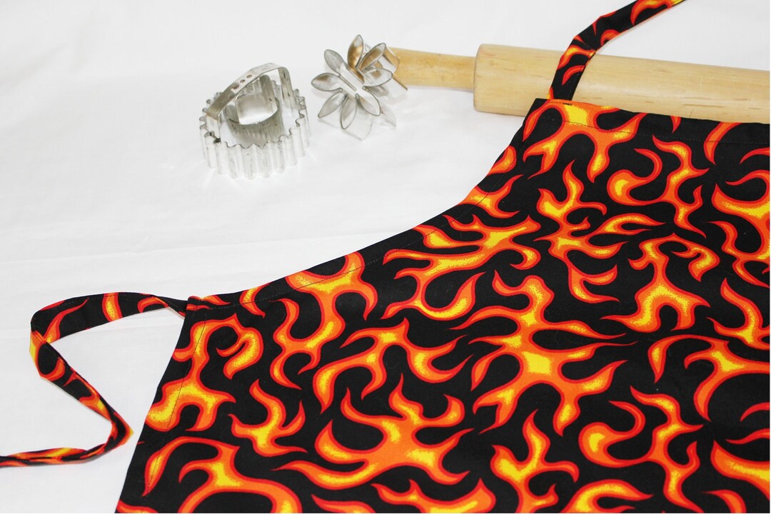 Flames Youth Size Apron - Ready to Ship - Etsy