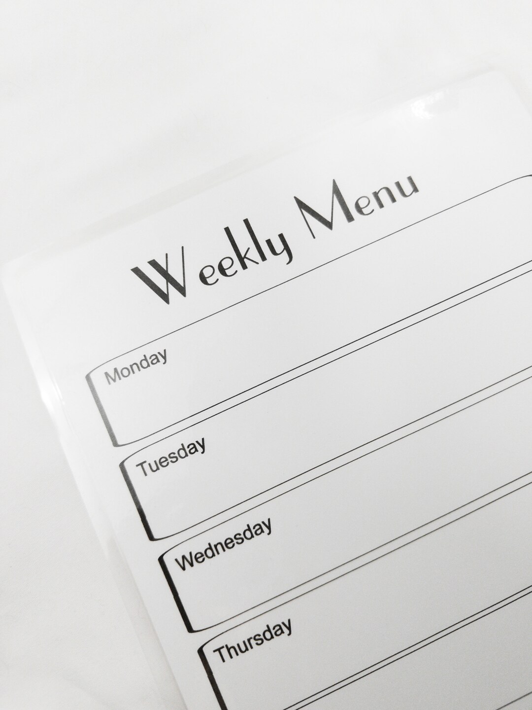 Weekly Menu Dry Erase Menu Meal Planning Board - Ready to Ship - Etsy