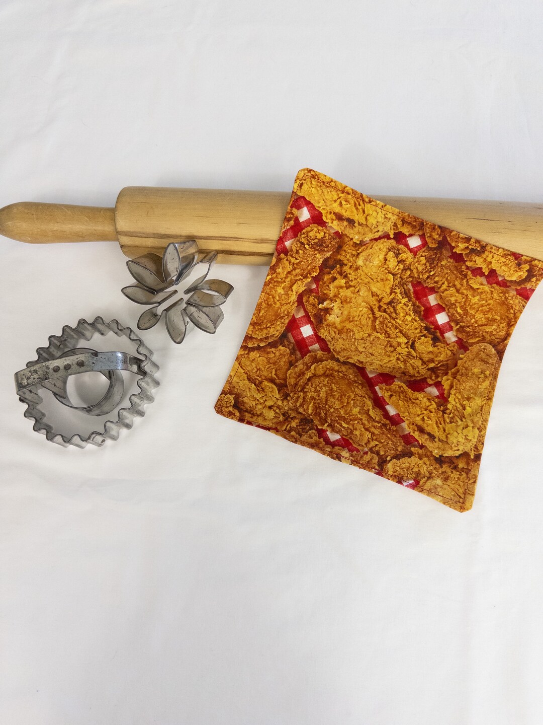 Lunchbox Napkin - Fried Chicken Lunchbox or Cocktail Size Cloth Napkins ...