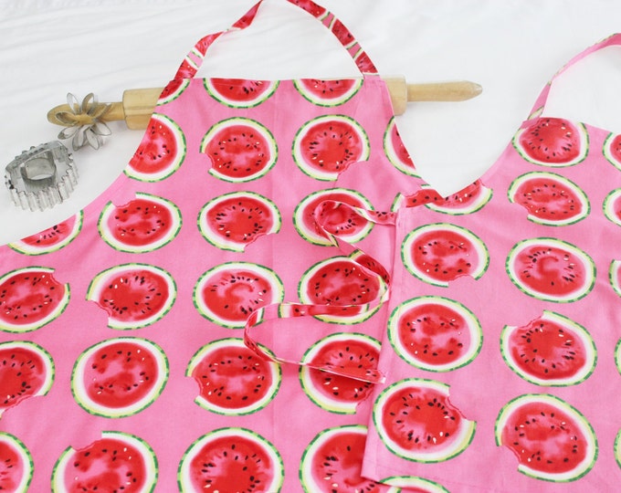 Pink and Red Watermelon Slices Mother Daughter Aprons Ready - Etsy