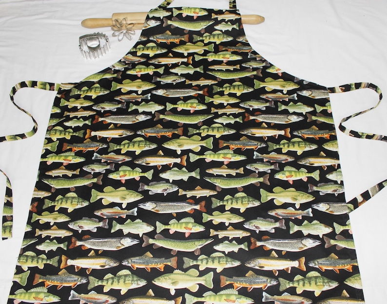 Freshwater Fish Adult Apron - Ready to Ship - Etsy