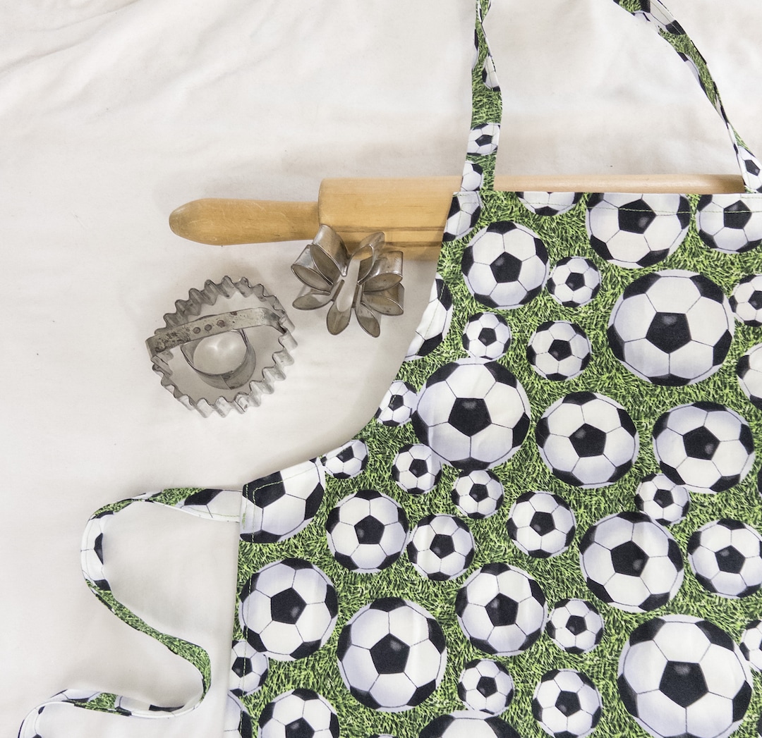 Soccer Balls Child Apron - Green - Ready to Ship - Etsy