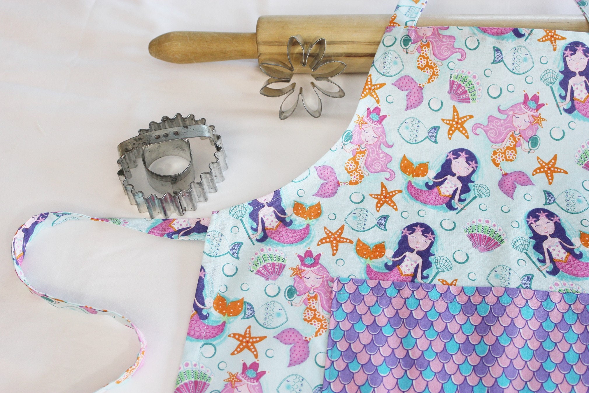 Mermaids Child Apron With Pocket - Ready to Ship - Etsy