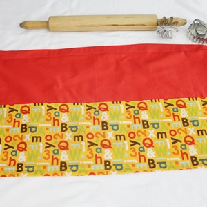 Abc's Teacher Adult Apron - Dark Orange Background - Ready to Ship - Etsy