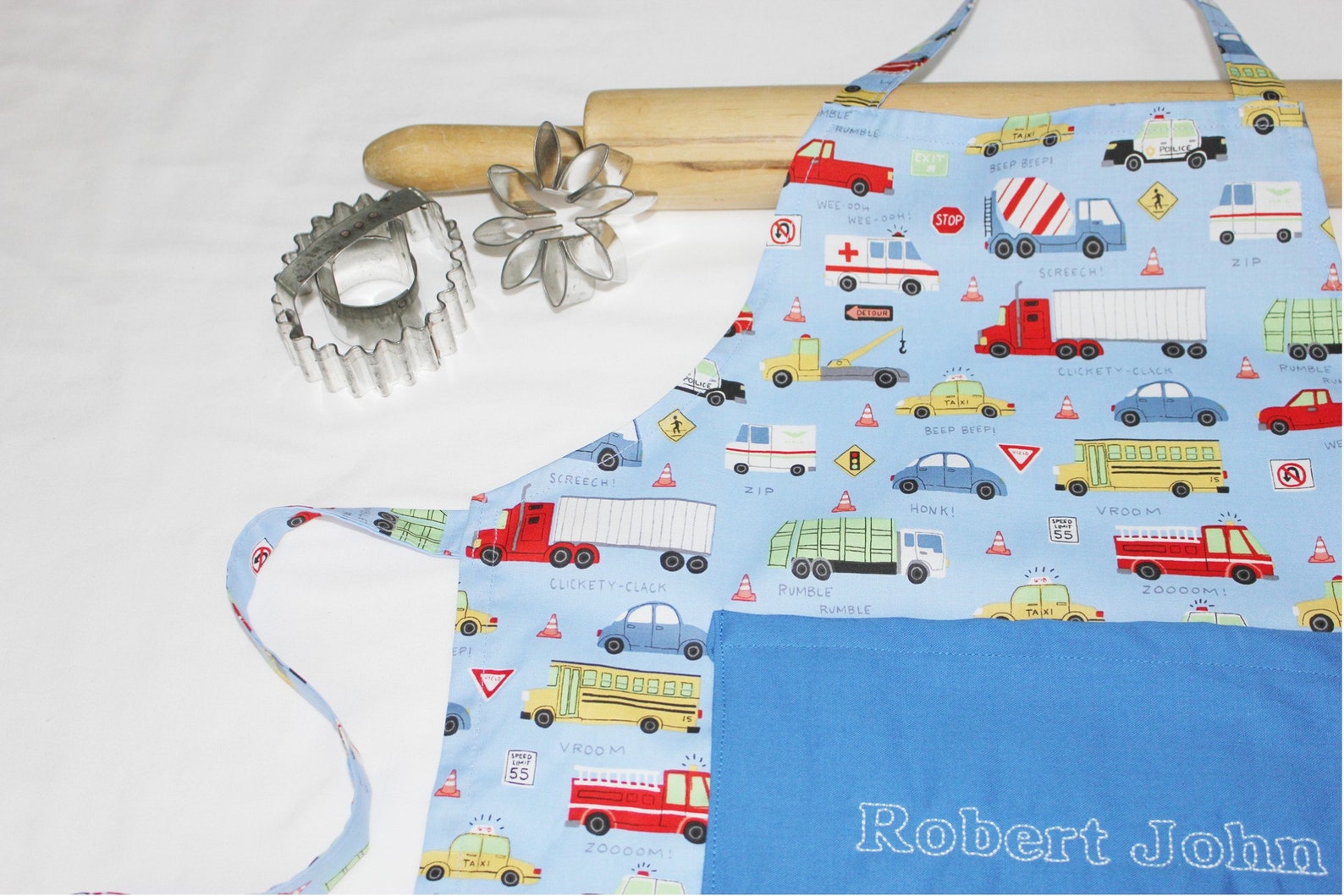 Personalized Fire Trucks Police Cars and More Child Apron | Etsy