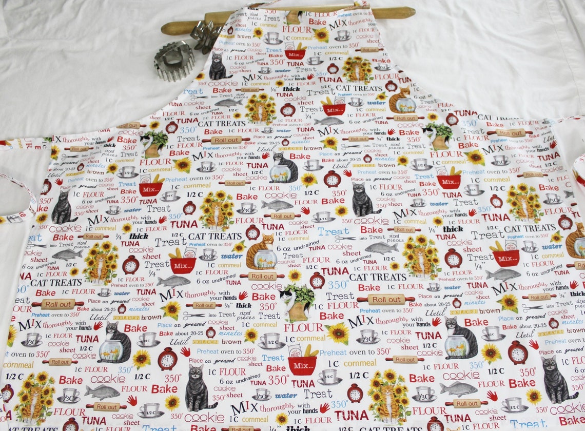 Plus Size Cats in the Kitchen Apron Ready to Ship | Etsy