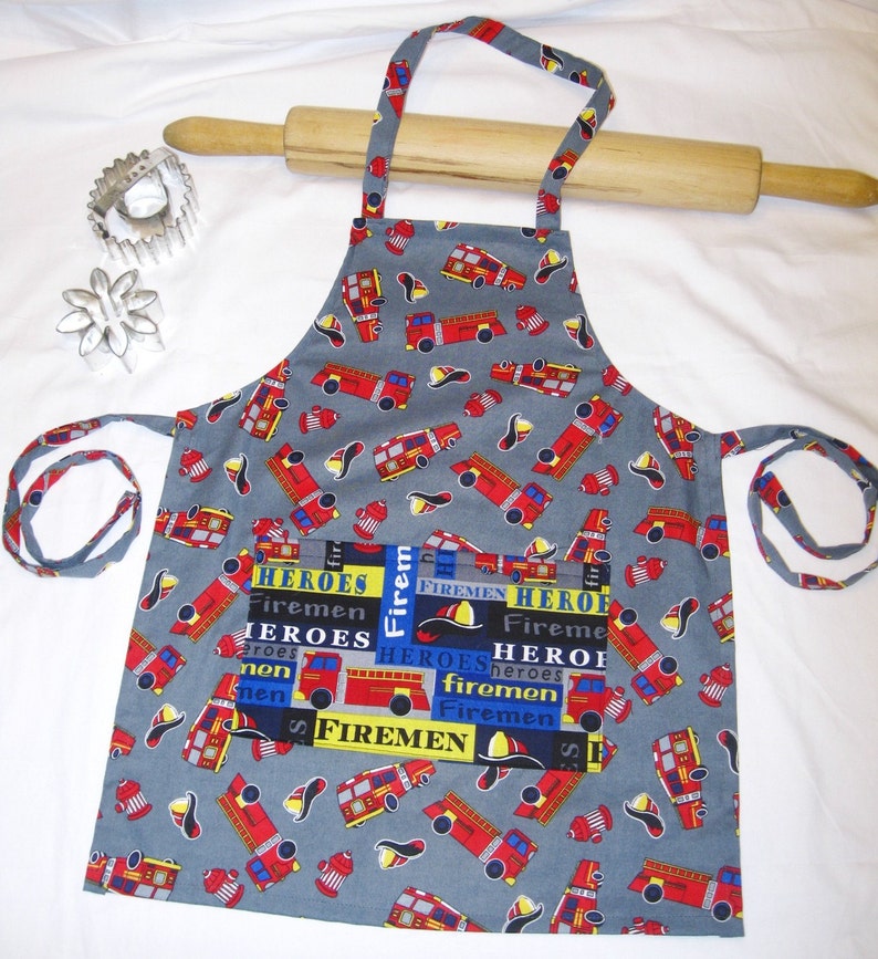 Adult and Child Apron Set - Fireman Aprons - Ready to Ship - Etsy