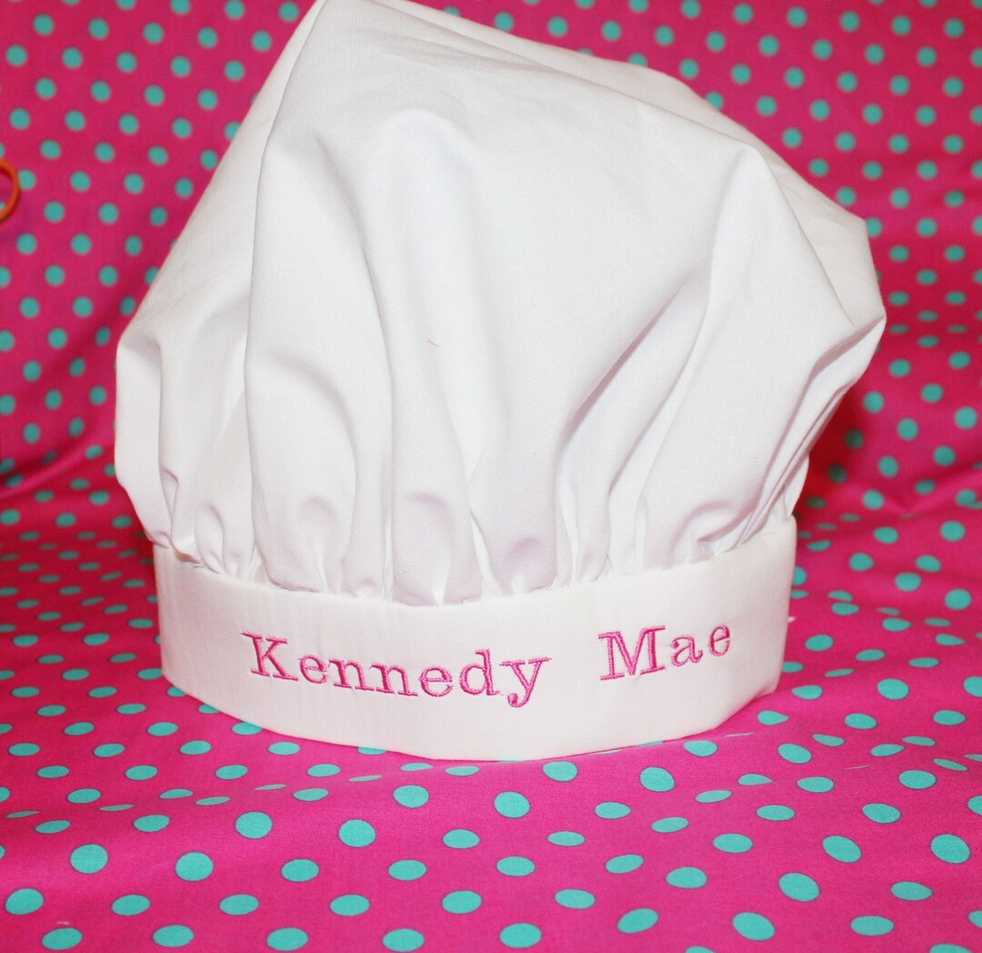 Personalized Child Size White Chef Hat - Adjustable - Made to Order - Etsy
