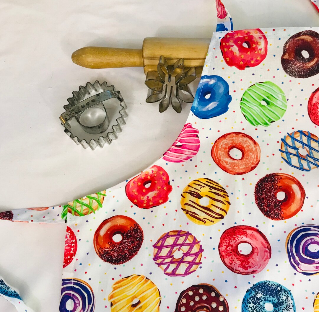 Youth Apron - Donuts on White - Ready to Ship - Etsy