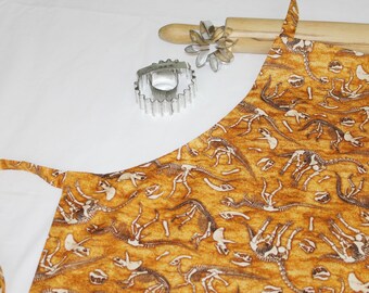 Dinosaur Fossils Adult Apron Tan Ready to Ship | Etsy