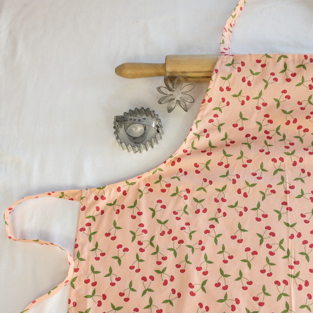 Cherries on Pink Adult Apron - Ready to Ship - Etsy