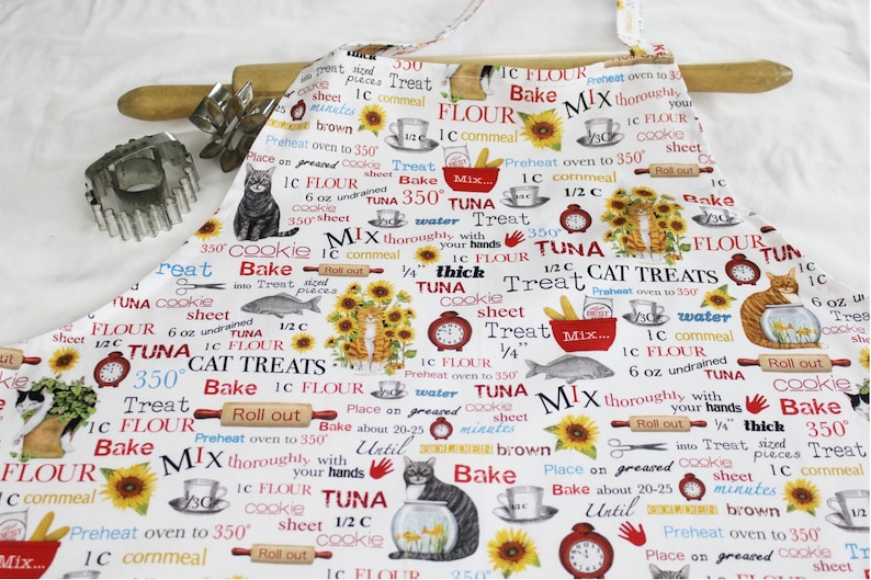 Plus Size Cats in the Kitchen Apron Ready to Ship | Etsy