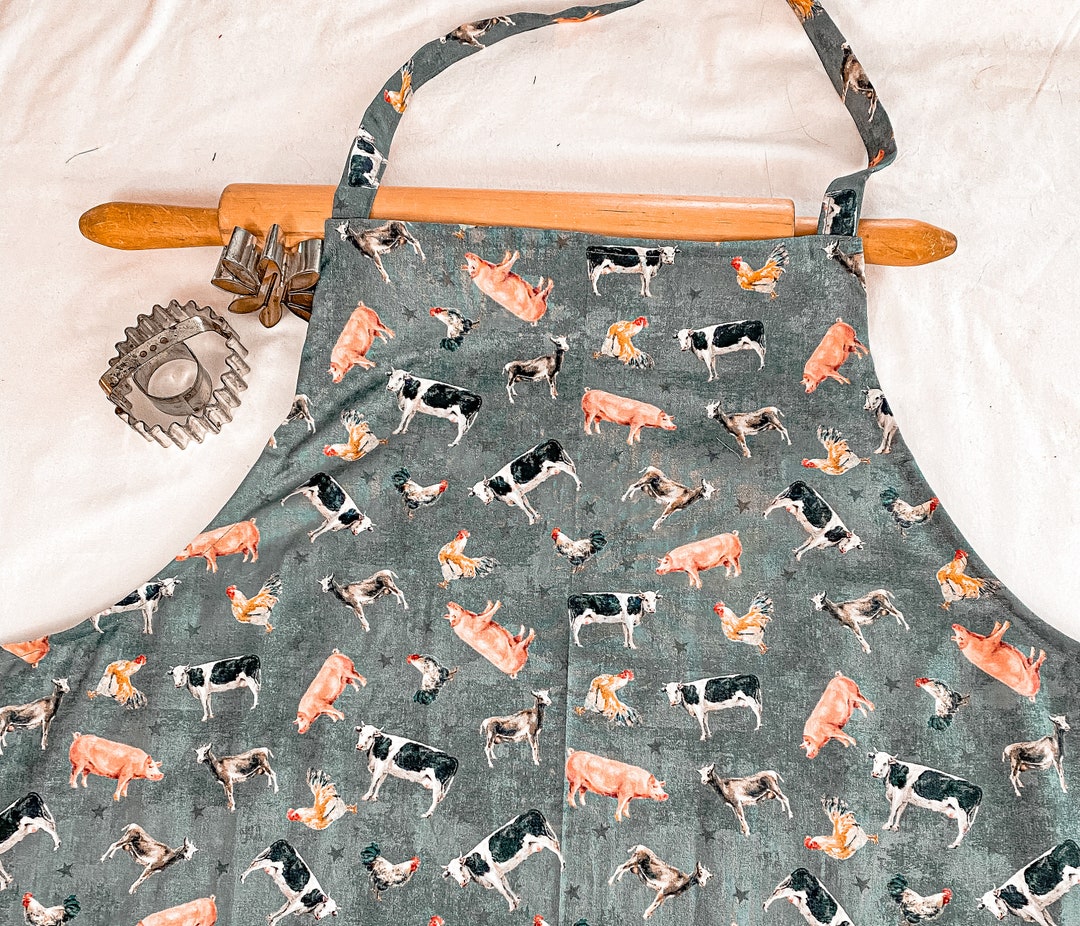 Plus Size Farm Animals Apron - Ready to Ship - Etsy