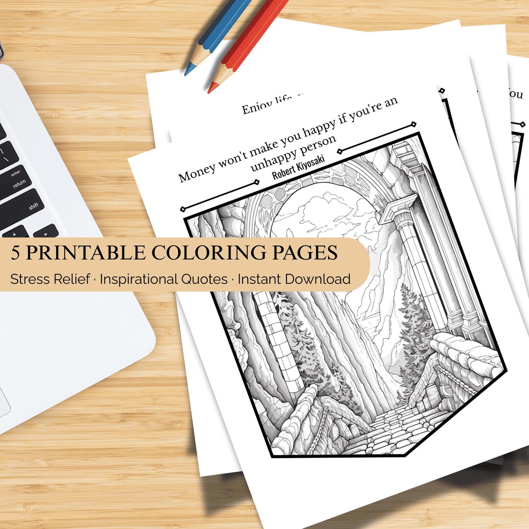 5 Printable Adult Coloring Pages | Inspirational & Reflective Quotes ...
