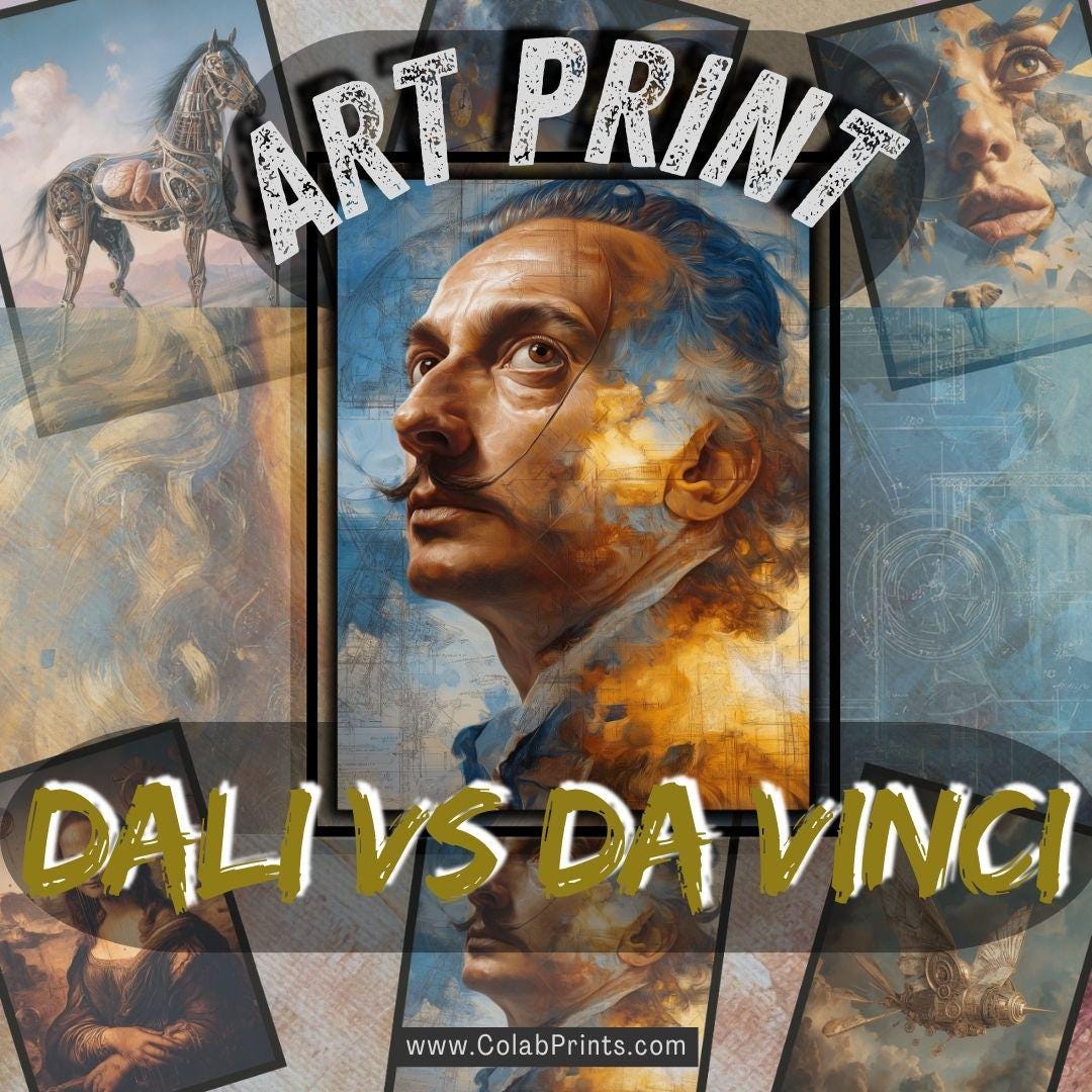 Dalí X Da Vinci Fusion Art Print: Surrealist Renaissance (digital ...
