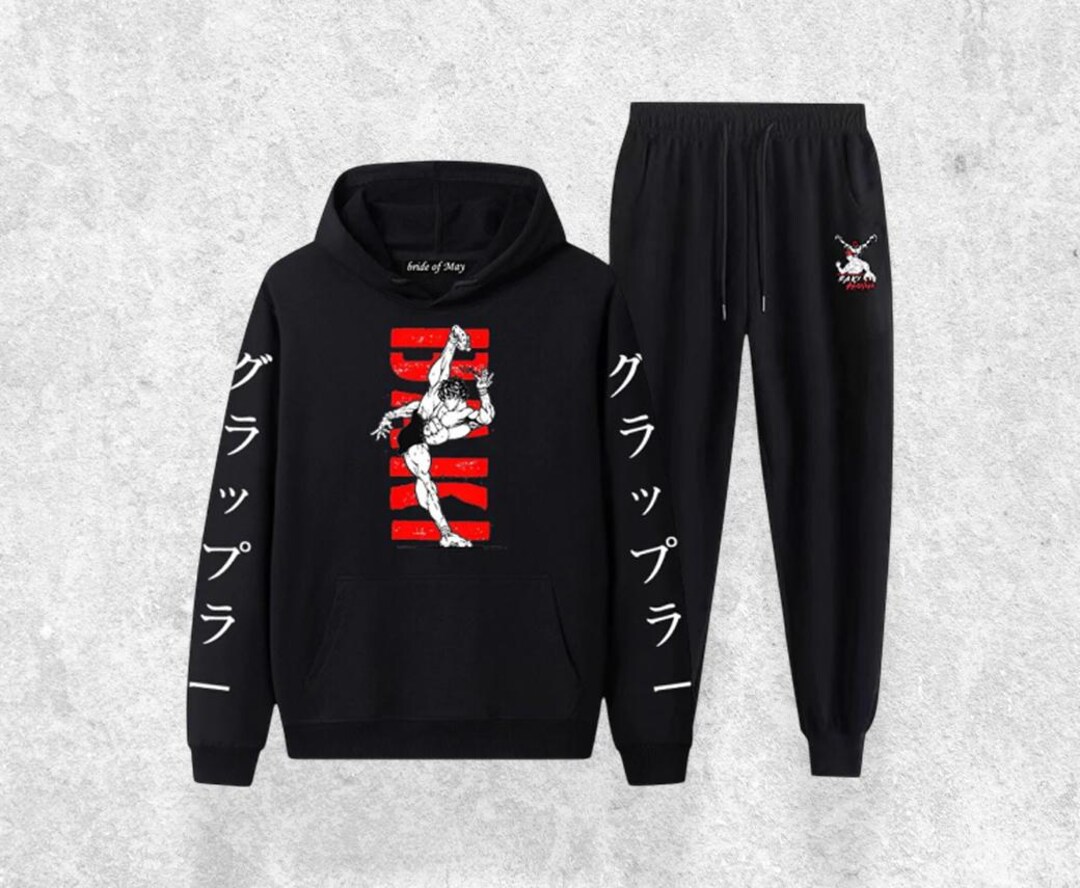 Anime Baki Tracksuit | Y2K Japanese Streetwear, Graphic Hoodie ...
