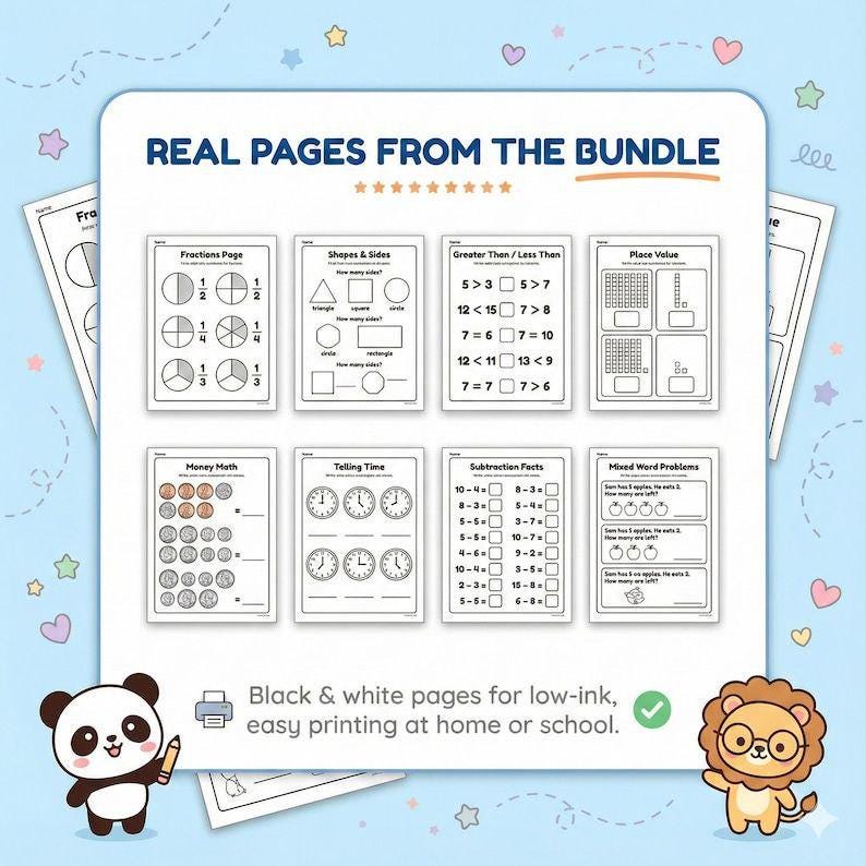 Kindergarten & 1st Grade Mega Workbook – 1000+ Math and Reading ...