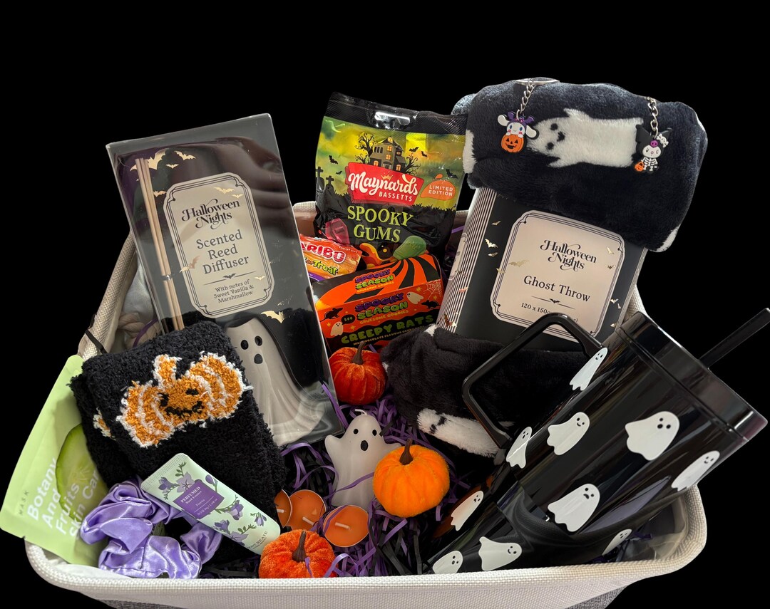 Spooky Nights Halloween Boo Basket – Dark Deluxe Gift Hamper - Etsy